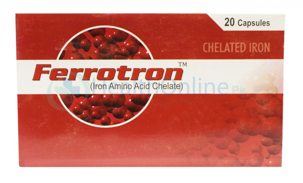 Ferrotron Cap 20s price in Pakistan