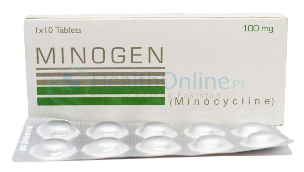 Minogen Tab 100mg 1x10s price in Pakistan