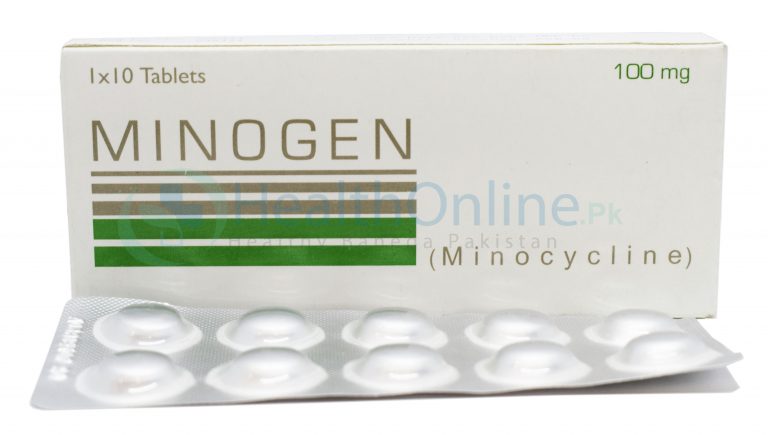 Minogen Tab 100mg 1x10s price in Pakistan