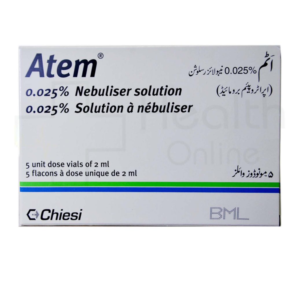 Atem Nebuliser Sol 0.025% 10Vialx2ml price in Pakistan