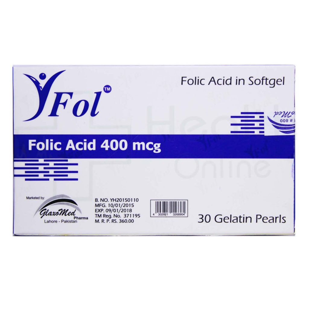 Y Fol Gelatin Pearls 30s price in Pakistan